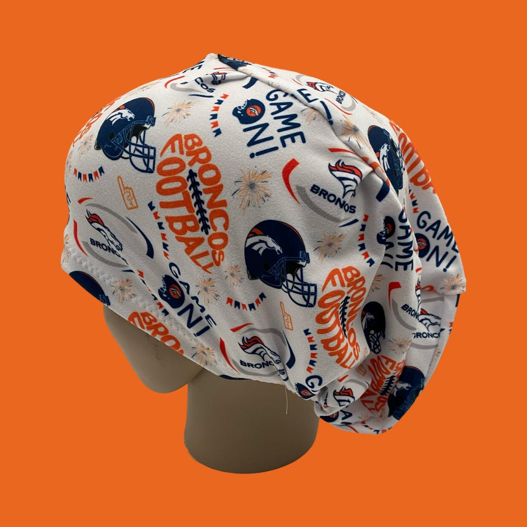 Broncos Scrub Hat, Football Euro Style Scrub Cap, Surgical Cap - Etsy
