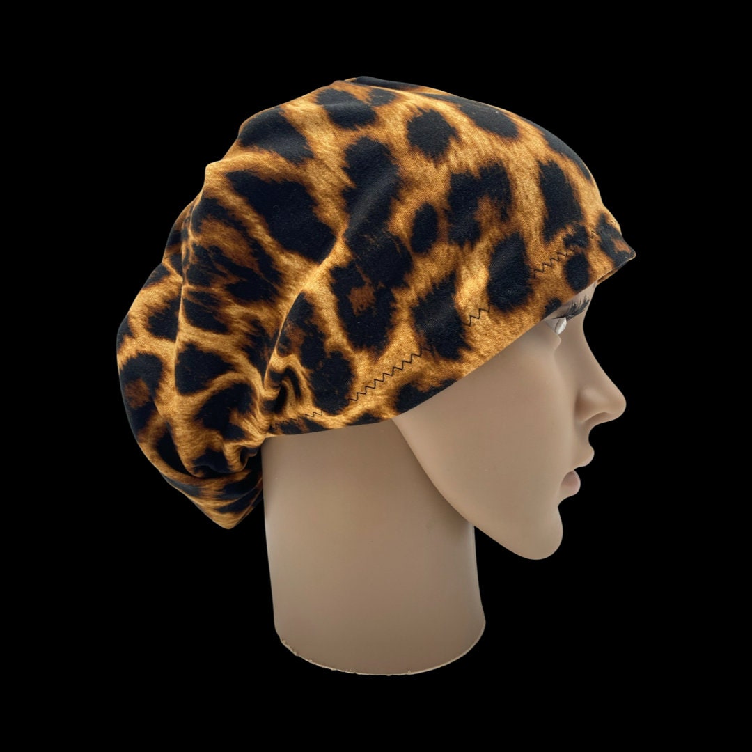 Leopard Scrub Cap, Euro Style Scrub Hat, Animal Print Surgical Hat - Etsy