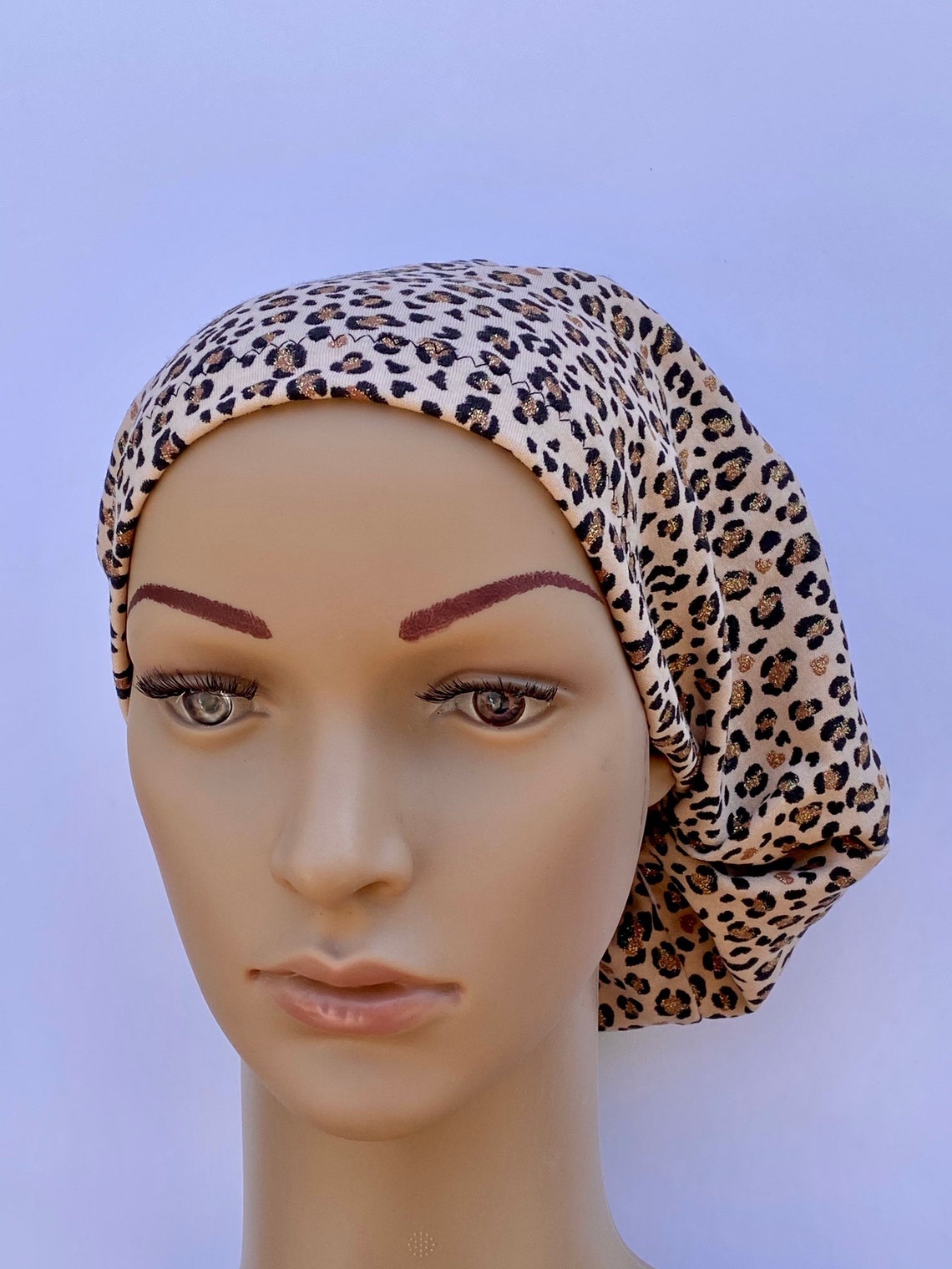 Soft Scrub Cap/ Soft Surgical Cap/ Sparkle Leopard Scrub Hat - Etsy