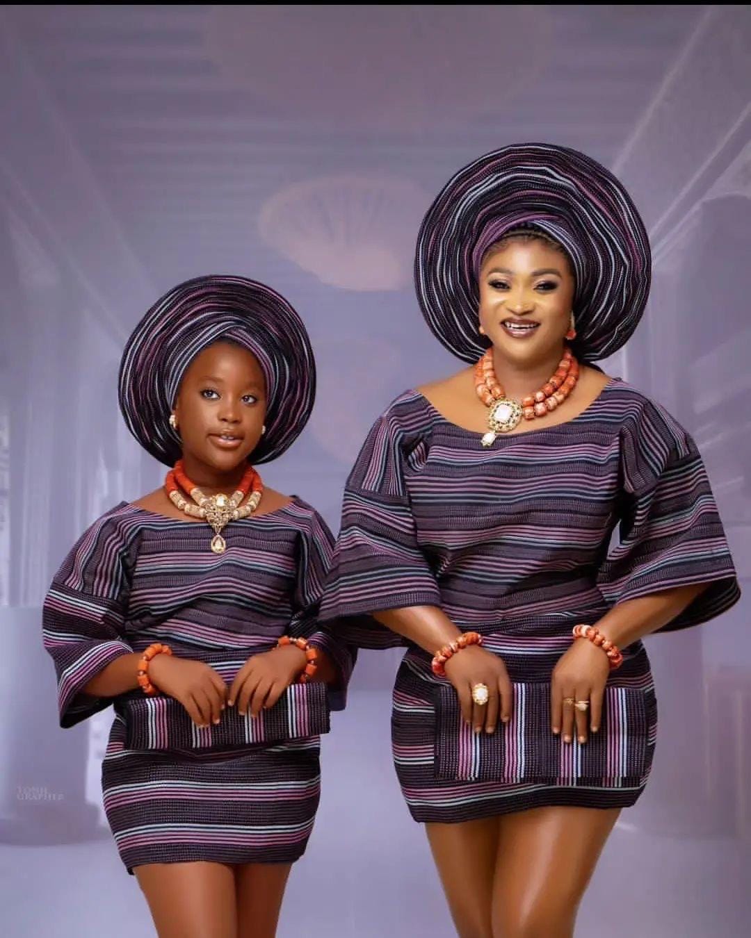 Aso Oke, Mum and Daughter Matching Set, Ankara, African Print, Aso Ofi ...