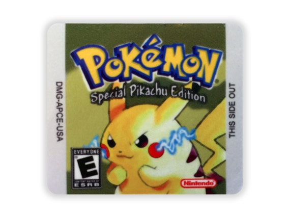 Pokemon Yellow Cartridge Sticker