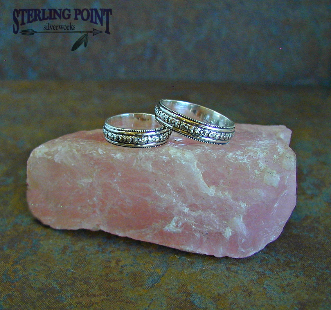 Sterling Silver Pattern Wire Bands. Sizes 5 Thru 13.. Nicely - Etsy
