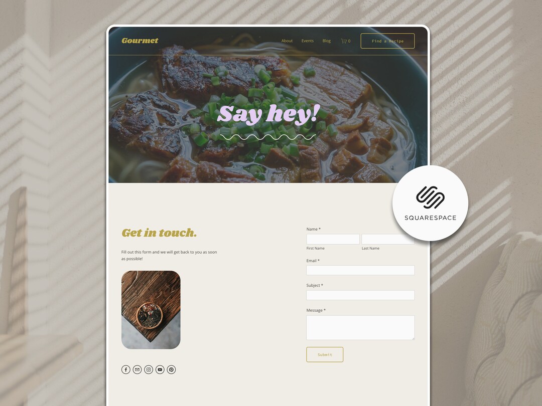 Template for Food Blogger, Recipe Developer, Dietician, Book Author ...