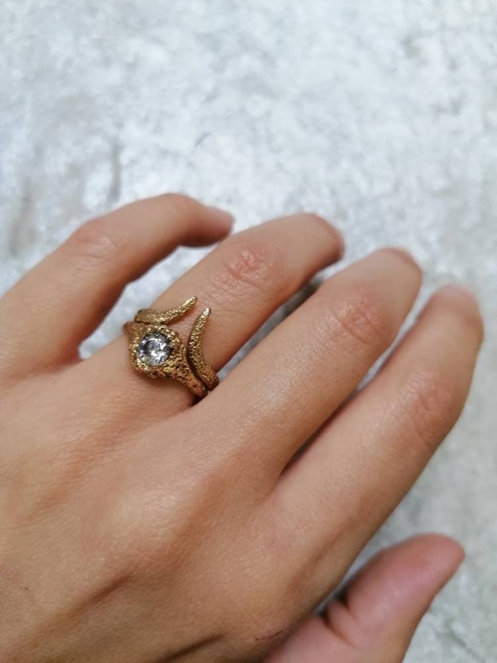 Offener Ring. Gold-Ring. Einstellbarer Ring. Eleganter Ring. - Etsy.de