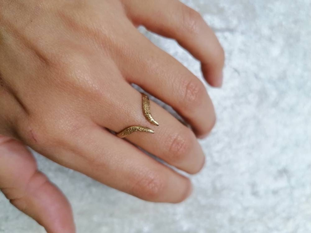 Offener Ring. Gold-Ring. Einstellbarer Ring. Eleganter Ring. | Etsy