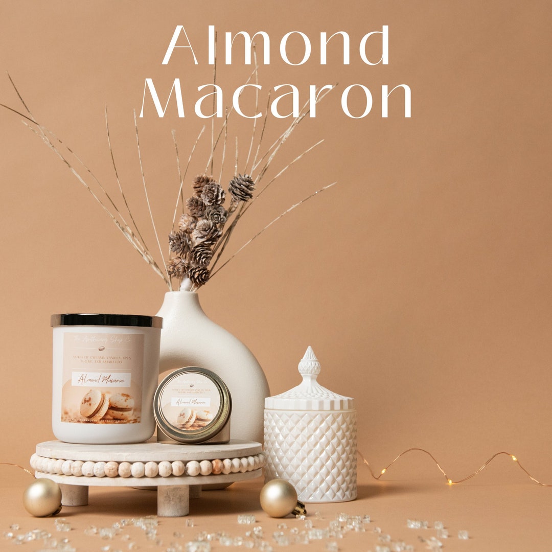 Almond Macaron Soy Wax Candles - Etsy
