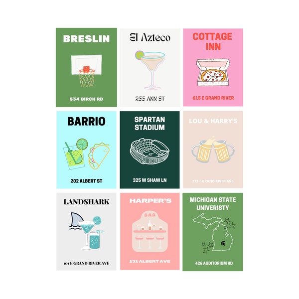 Michigan State Bar Poster - Etsy