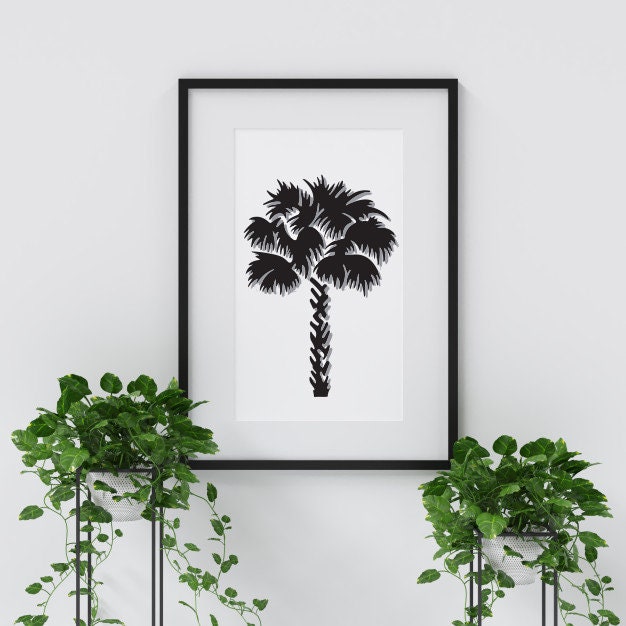 Palmetto Pdf, Palm Tree Pdf, Palm Tree Printable Pdf, Wall Art Pdf ...