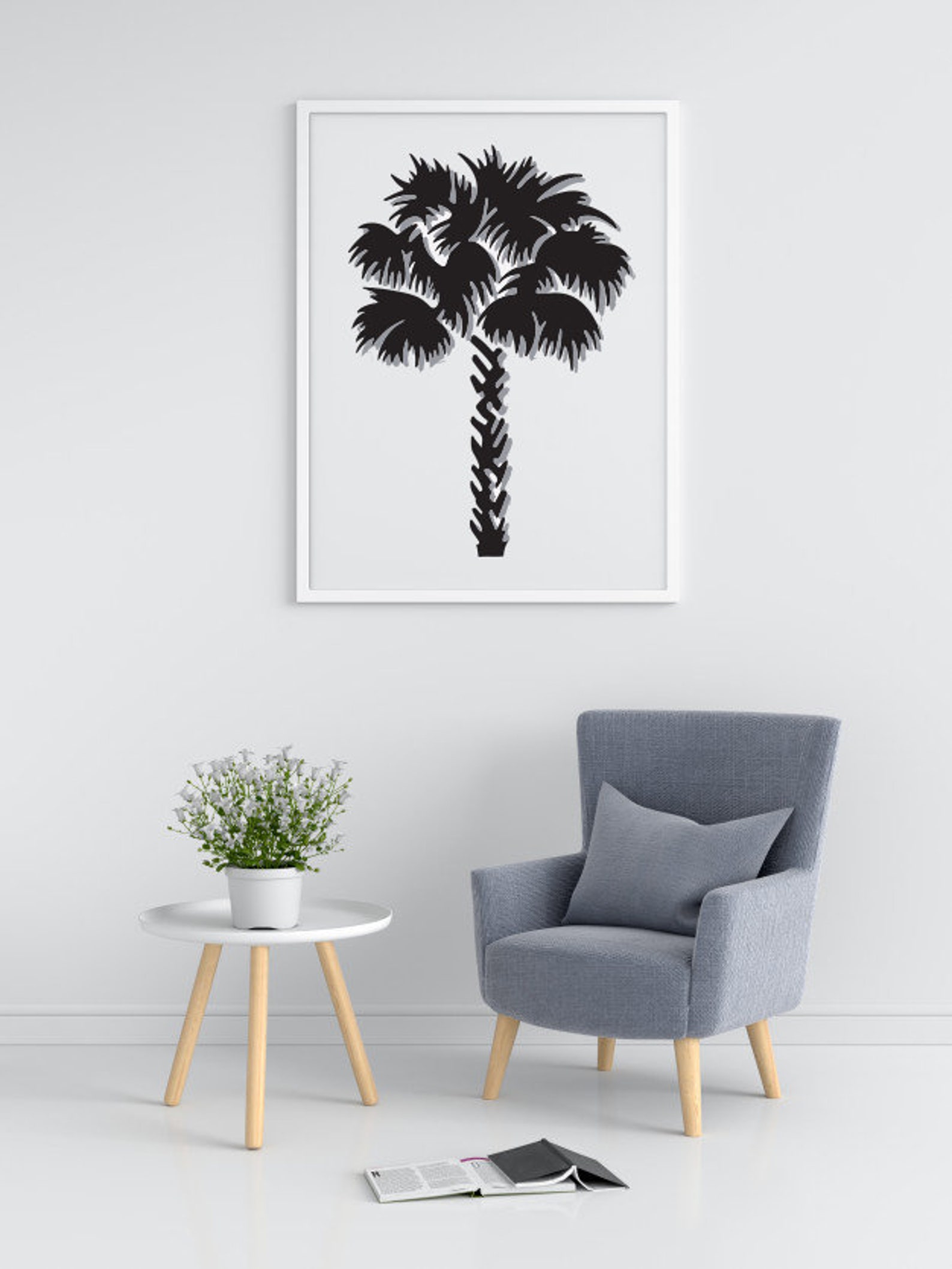 Palmetto Pdf, Palm Tree Pdf, Palm Tree Printable Pdf, Wall Art Pdf ...