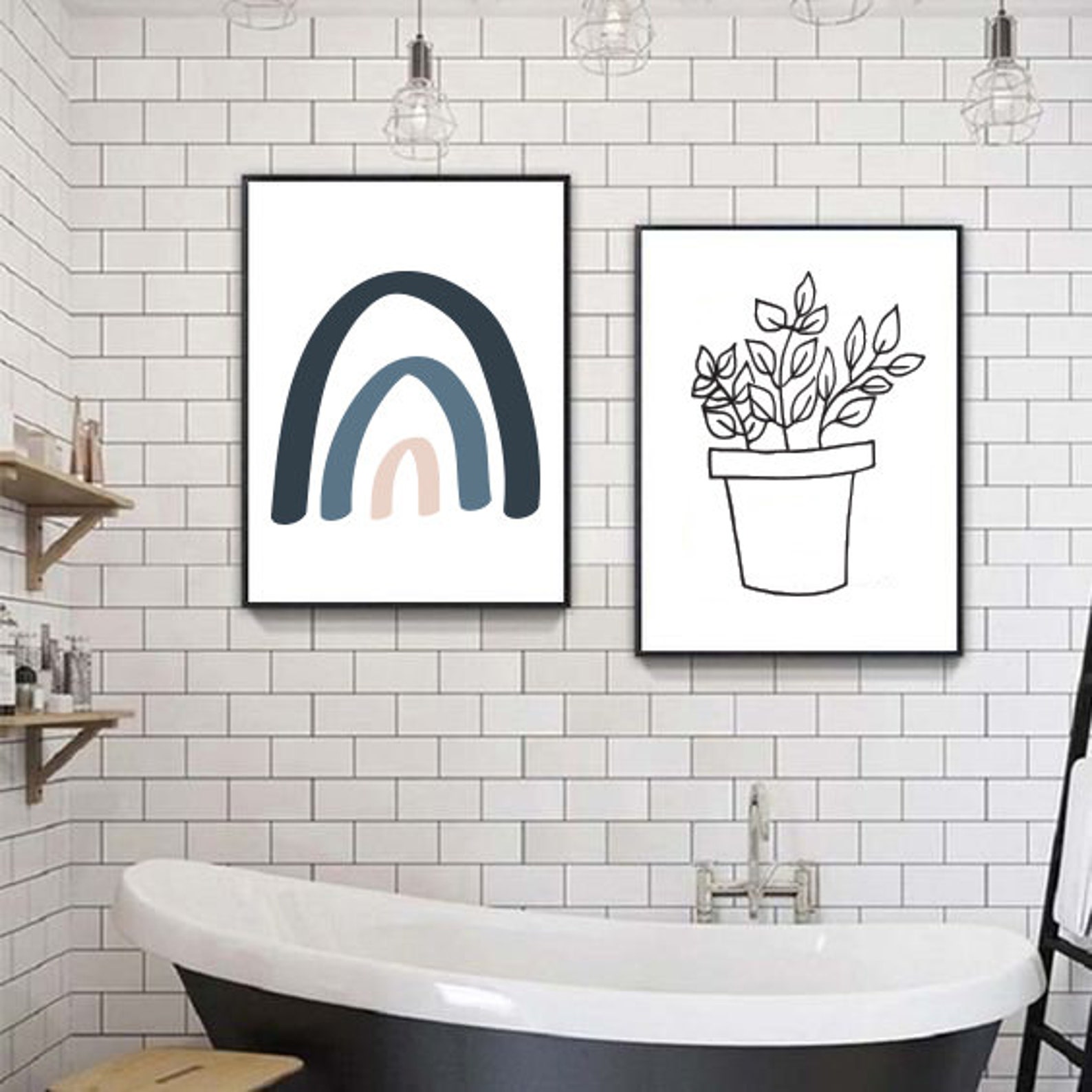 Rainbow Modern PDF Rainbow PDF Modern Decor PDF Rainbow - Etsy