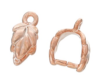 Rose Gold Pinch Bail | Etsy