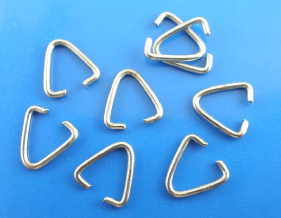 50 Silver Tone Iron Alloy Triangle Pinch Bails 9x9mm (a362h) - Etsy