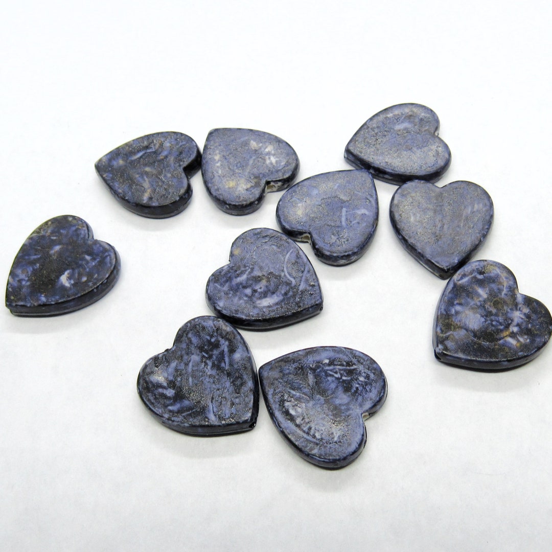 20 Denim Blue 20x20mm Flat Heart Acrylic Beads (c3j) - Etsy