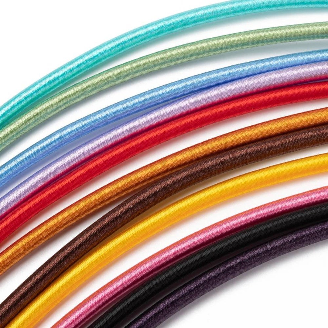 Choice of Color 5mm Thick Silk Cord Necklace W/platinum Tone Lobster ...