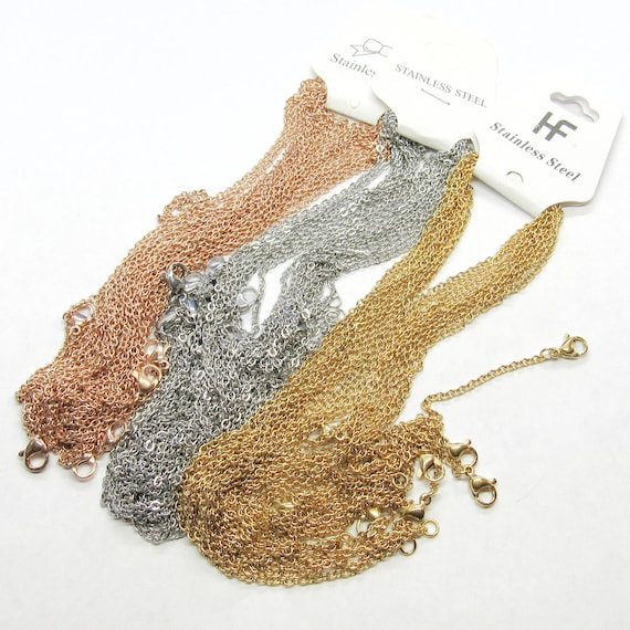 Choice of Tone 1 304 Stainless Steel Unisex Gold Tone Cable | Etsy