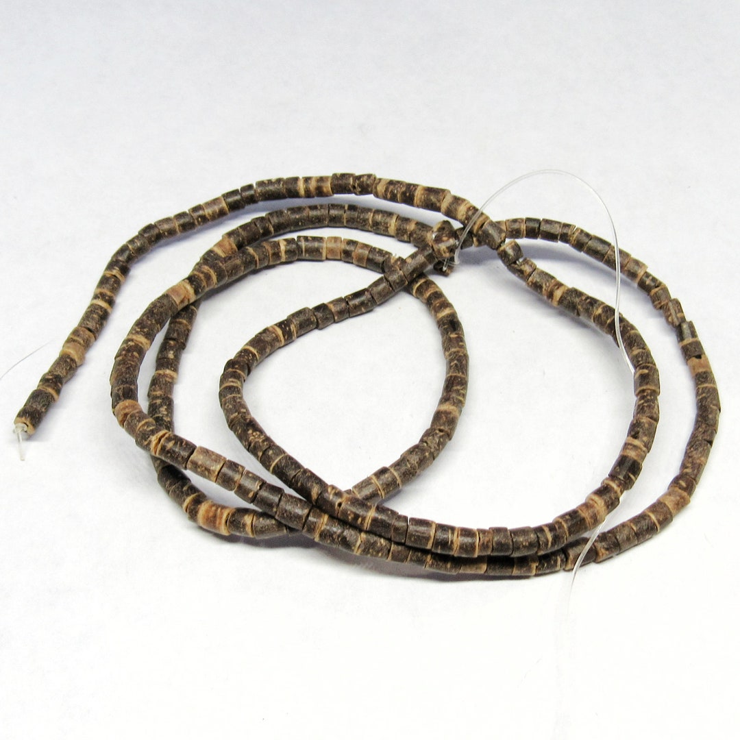 1 (24") Strand 4mm Natural Coconut Wood Column Beads (a168a) - Etsy