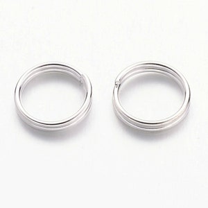 25G (approx 175) Silver Tone Split Jump Rings (a224s) - Etsy