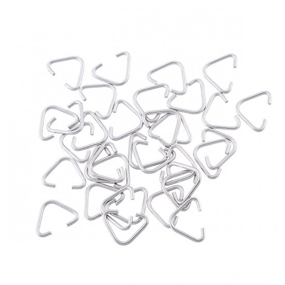 15 Silver Tone 304 Stainless Steel Triangle Pinch Bails 13x10mm (a382c ...