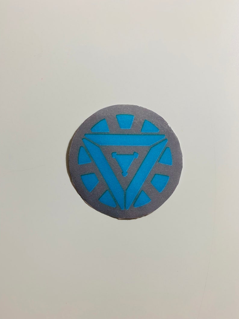 Marvel Tony Stark Iron Man Arc Reactor Sticker - Etsy Hong Kong