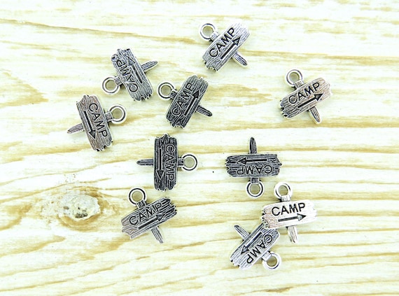 10 Pieces Camp Sign Double Sided Camp Road Sign Antique Silver | Etsy