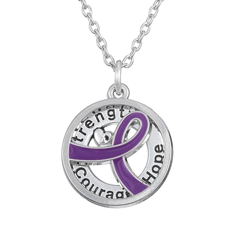 Purple Ribbon Charm - Etsy