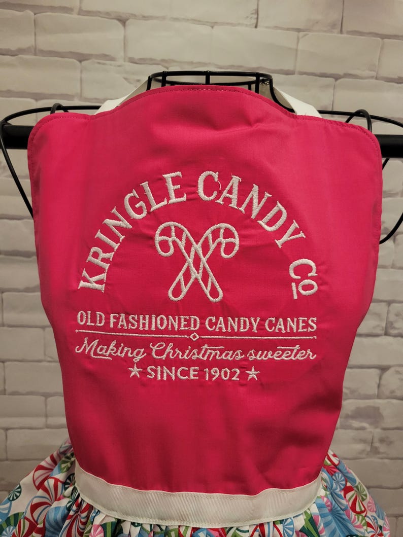 Christmas, Old Fashioned, Candy Canes, Kris Kringle, Women's Apron ...