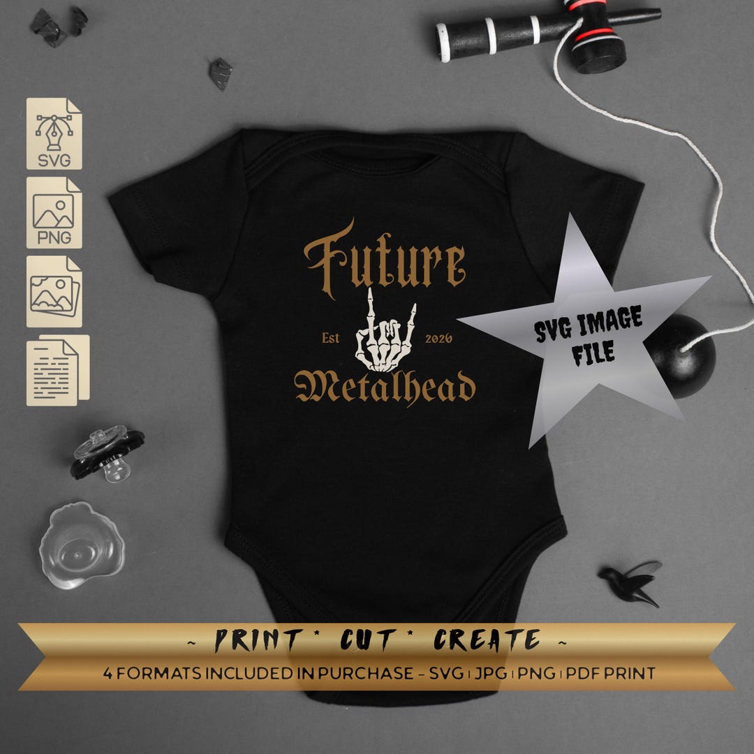 Future Metalhead 2026 SVG | Cut Images for Cricut, Future Metalhead ...