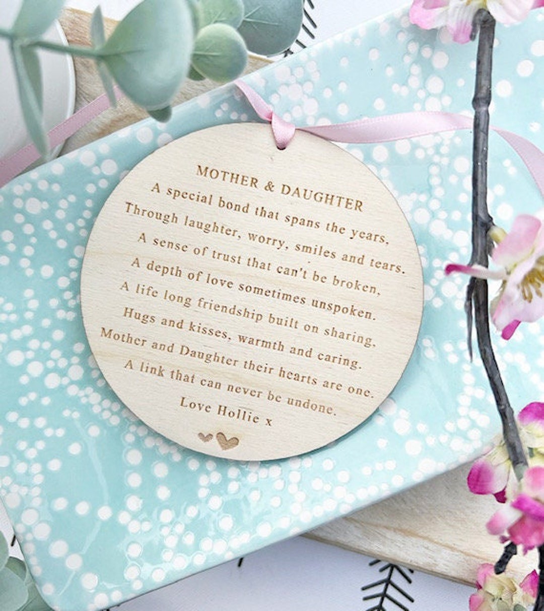 Mother & Daughter Personalised Sign Christmas Birthday - Etsy