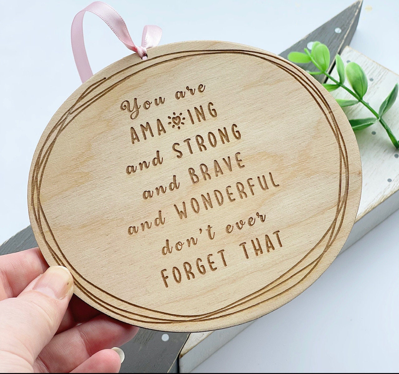 You Are Amazing Strong Brave & Wonderful Inspirational Sign | Etsy UK