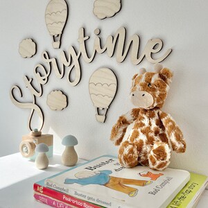 STORYTIME Air Balloon & Cloud Sign, Nursery, Reading Corner, Children's ...