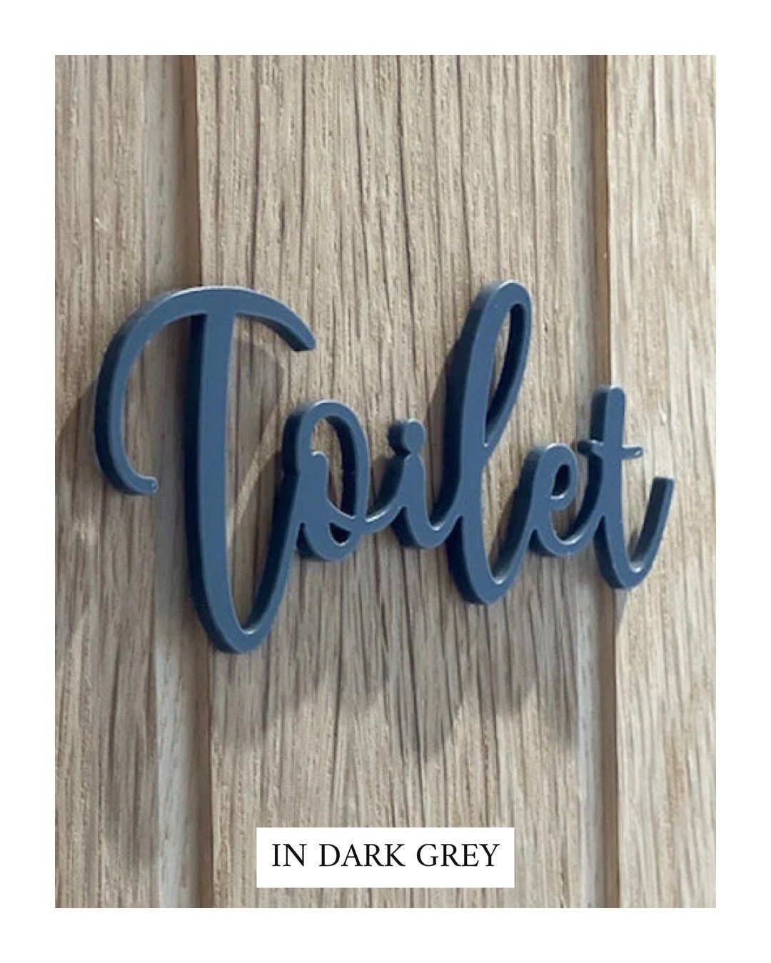 TOILET 3D Acrylic Sign - Toilet Cut Out Word - Various Colours - Sign ...