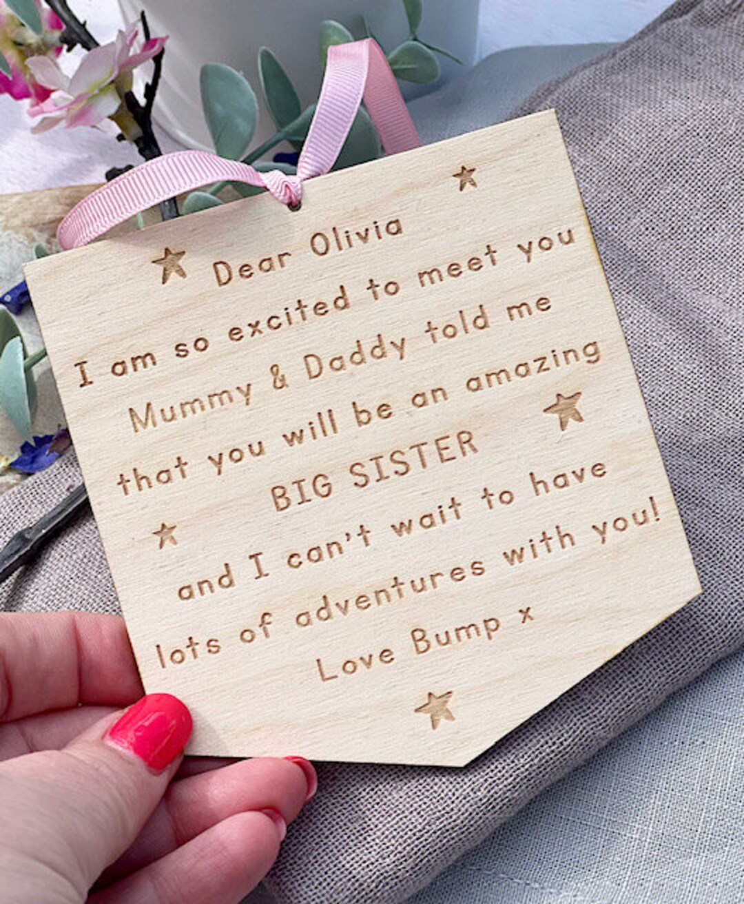 Big BROTHER Big SISTER to Be Personalised FLAG Decoration - I'm Going ...