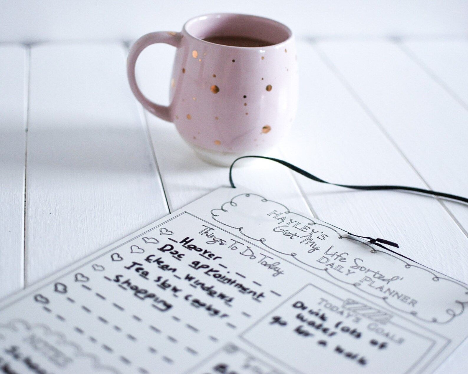 Personalised 'get My Life Sorted' Daily Wipeable Planner - Mindfulness ...