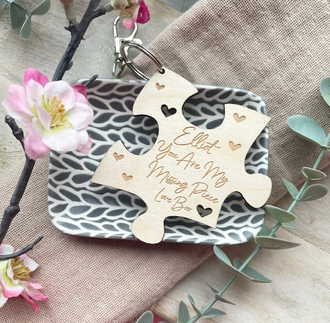 My MISSING PIECE Personalised Jigsaw Piece Keyring Gifts for Partner ...