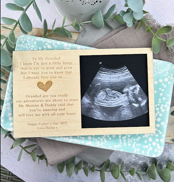 Home Décor Daddy To Be Pregnancy Announcement Snuggled In Mummy's Tummy ...