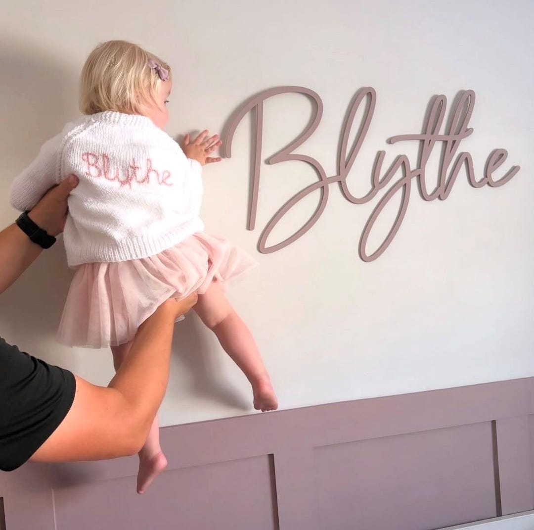 Personalised Wooden Name Sign | Nursery & Kids Room Decor - Various ...