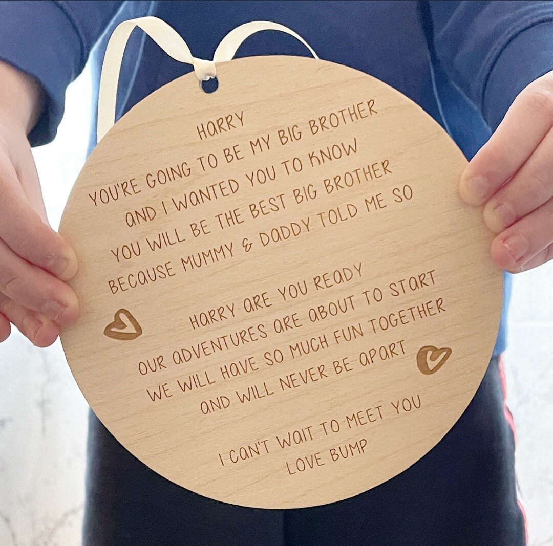 Big BROTHER Big SISTER to Be Personalised Sign I'm Going to Be A Big ...