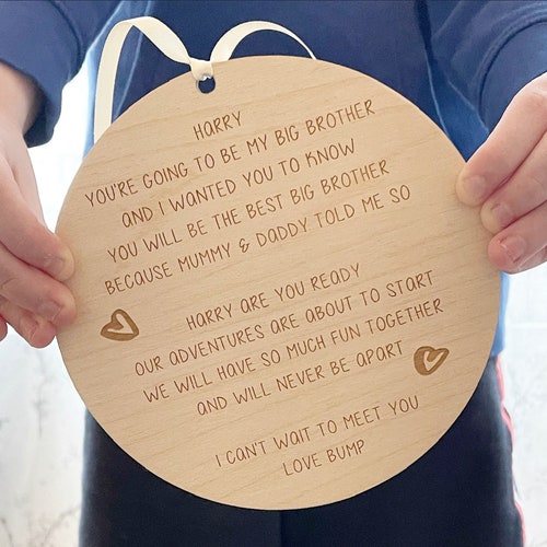 I'm Going to Be a Big Brother Big Sister Plaque Baby - Etsy