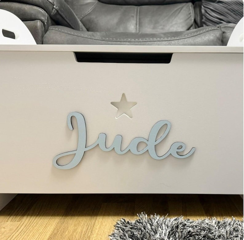 Toybox Custom Wooden Name Sign – Nursery Sign - Toy Box Name - Playroom ...