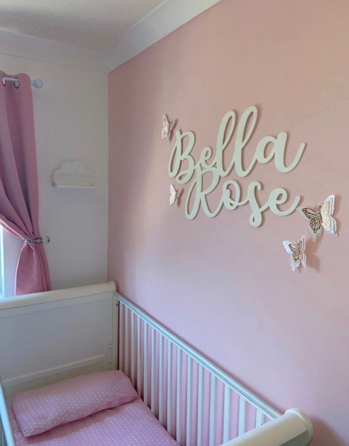 Wooden Double Name Sign EXTRA LARGE 800mm in SWIRLY Font | Etsy