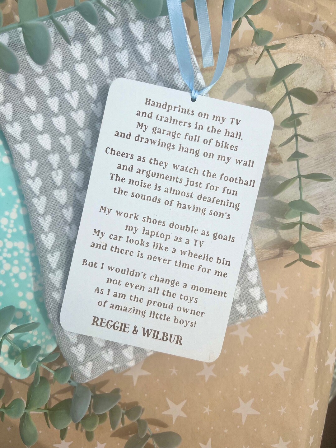 Proud Daddy of Little Boys (boy) Sign, Father's Day Daddy, Bespoke Poem ...