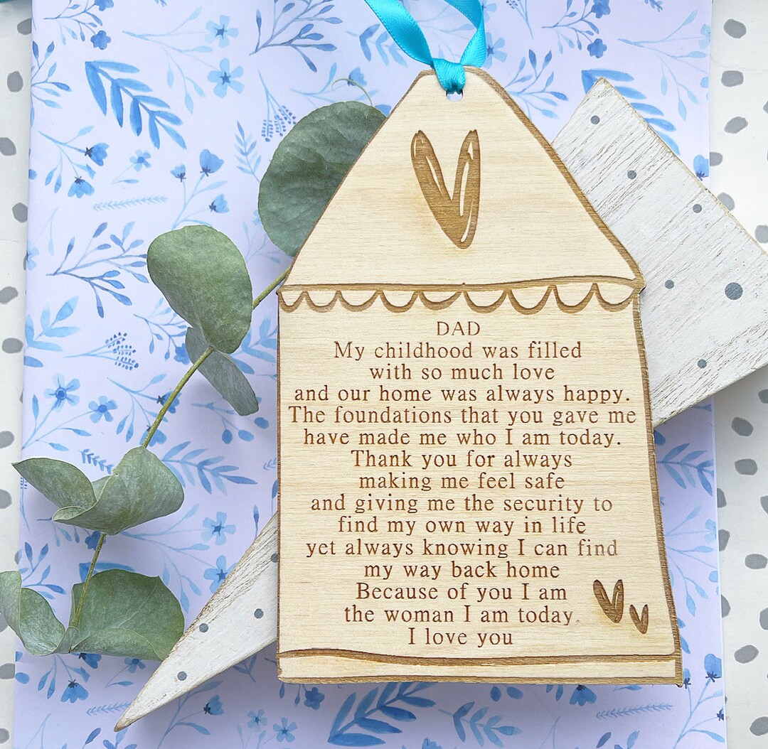 DAD Personalised Gift Thank You Poem Thank You Dad Gifts for Dad ...