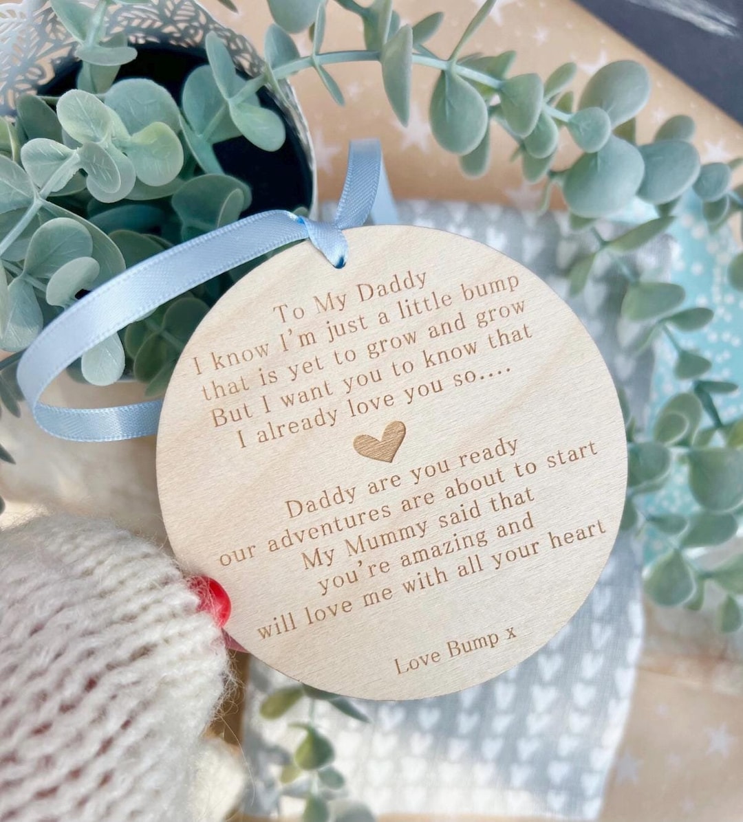Letter From Bump Daddy to Be Sign - Birthday Gift From Bump - Daddy to ...
