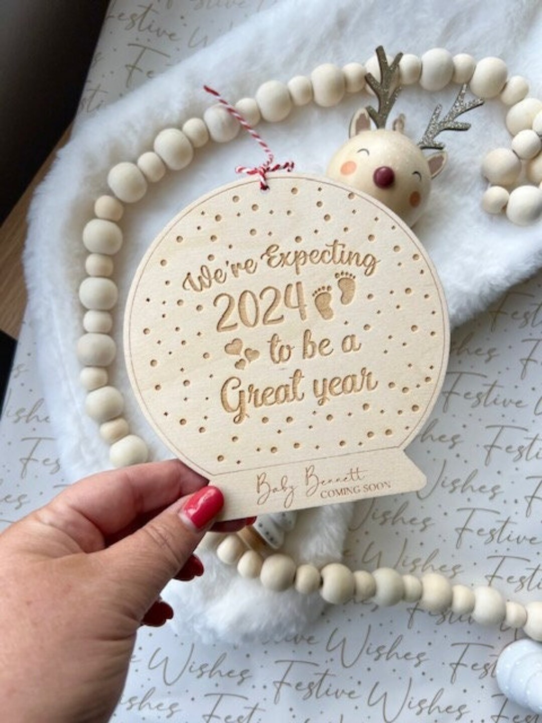 Were Expecting 2024 Snow Globe Baby Announcement Decoration - Etsy