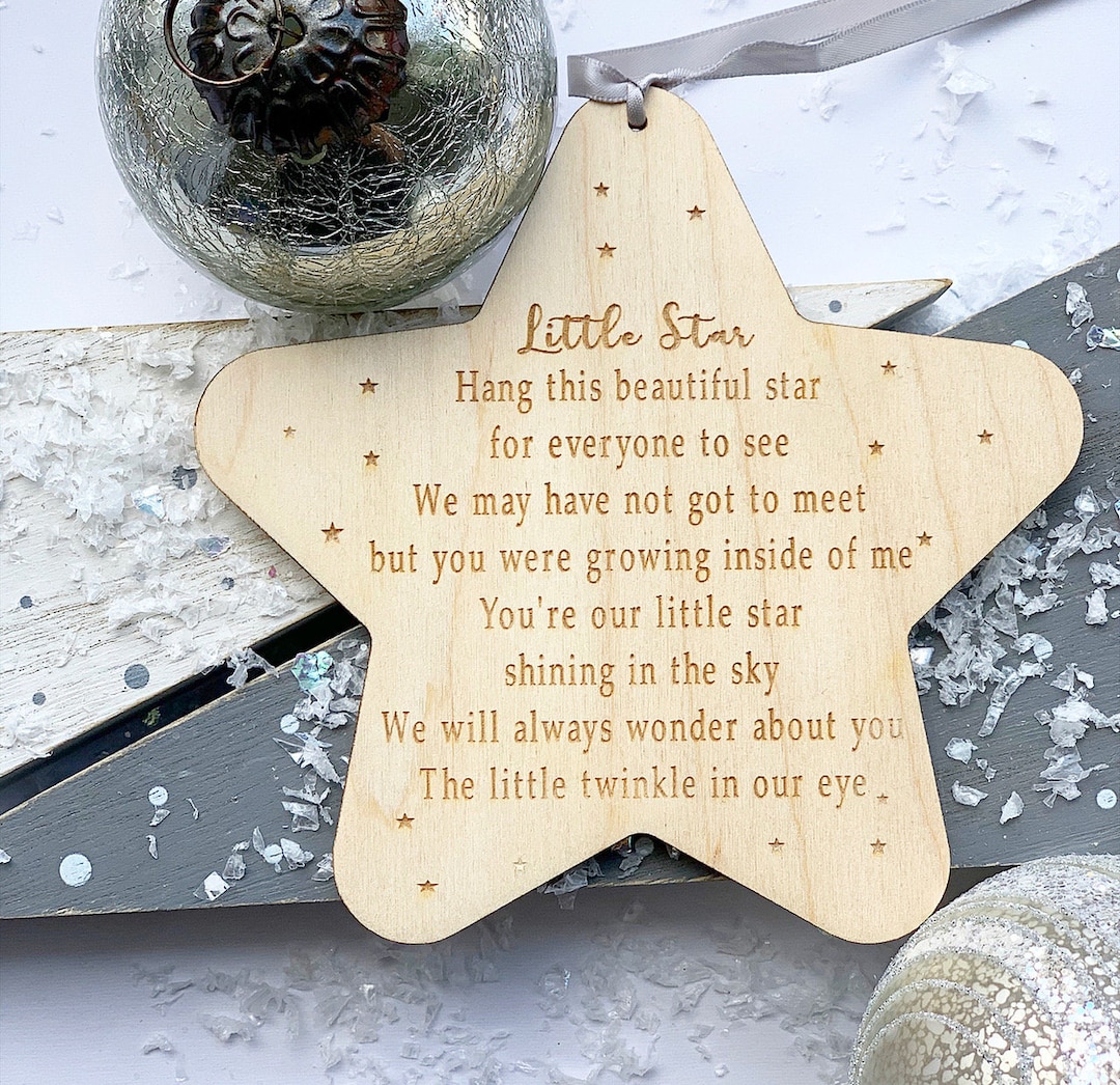 Baby Loss & Remembrance Star Miscarriage Keepsake Gift - Angel Baby ...