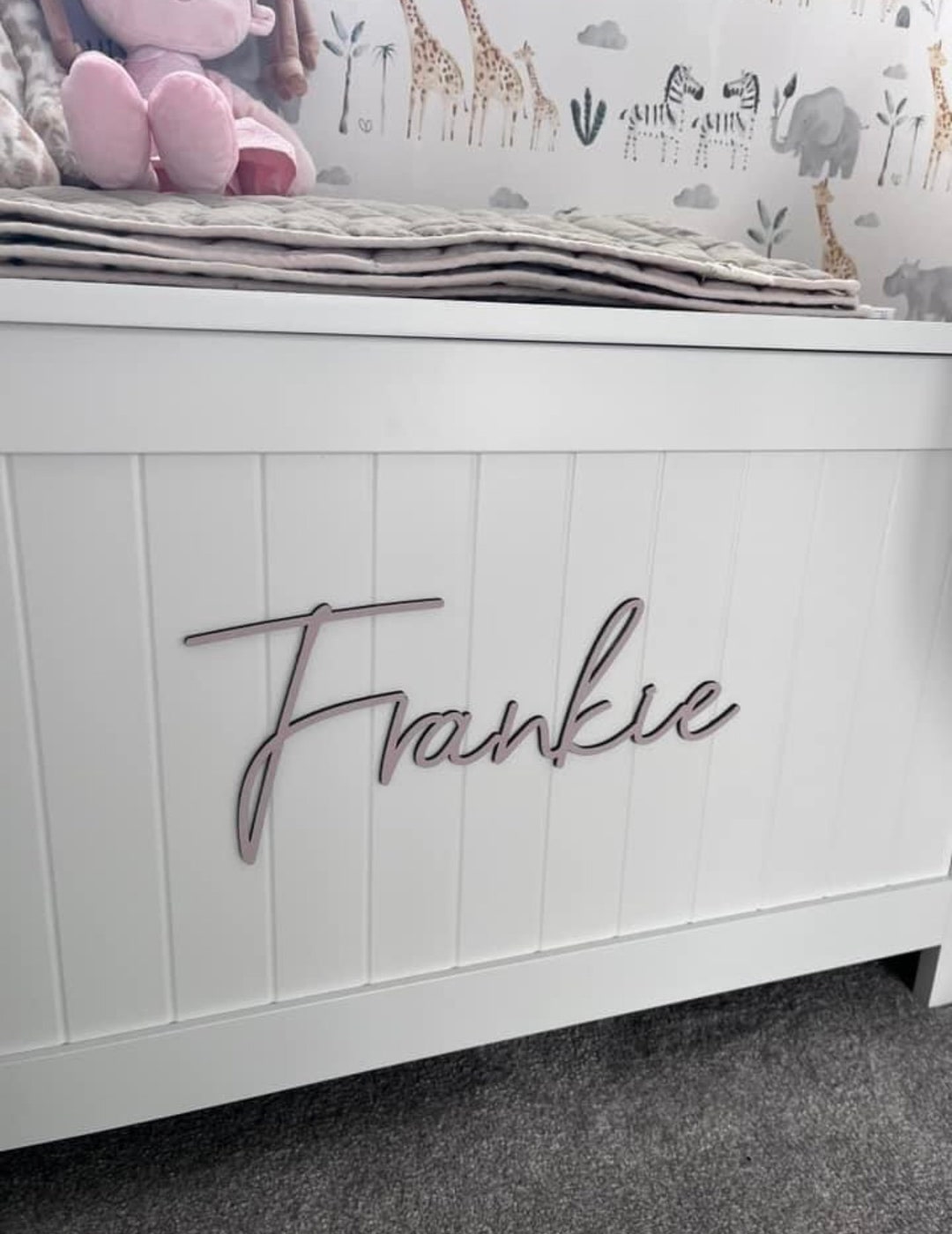 Scribble Font Wooden TOY BOX Name Sign - Various Sizes- Name Wall Art ...