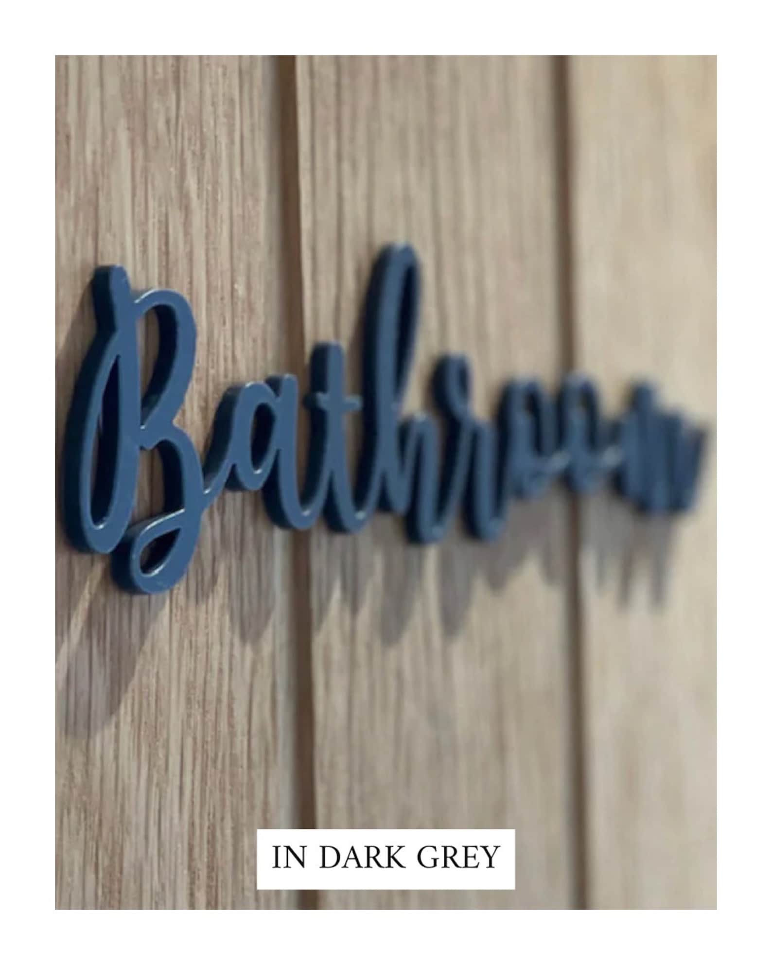 BATHROOM 3D Acrylic Sign - Bathroom Cut Out Word - Various Colours ...