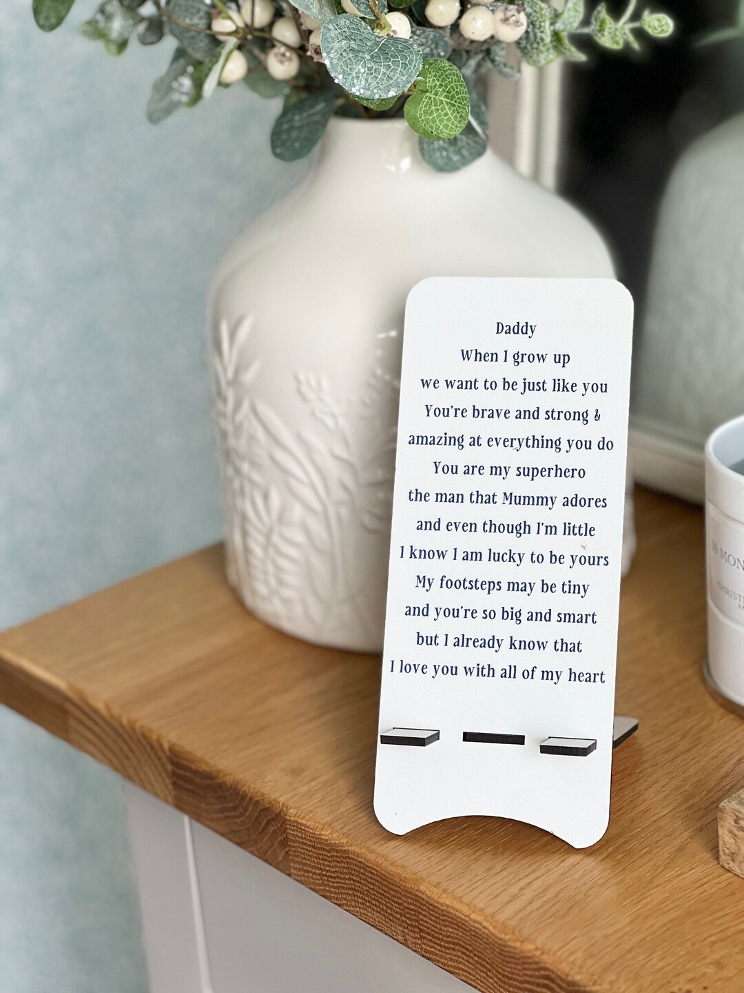 Daddy Poem Mobile Phone Stand – Gift for Dad - Etsy