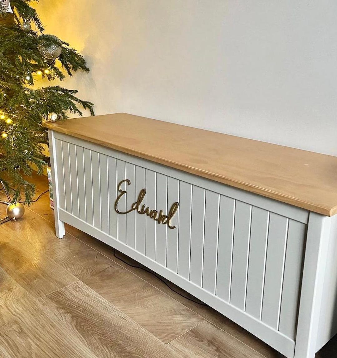 Scribble Font Wooden TOY BOX Name Sign - Various Sizes- Name Wall Art ...