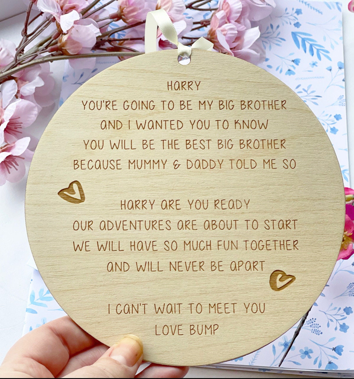 Big BROTHER Big SISTER to Be Personalised Sign I'm Going to Be A Big ...